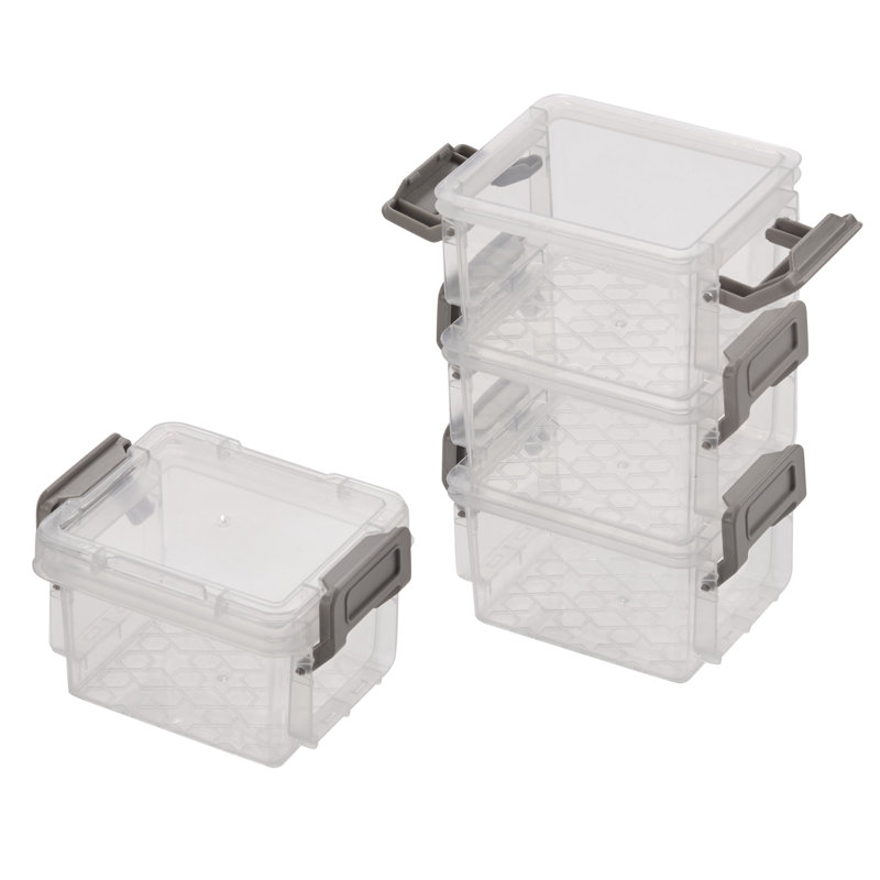 Simplify 4 Pack 5oz Stackable Storage Boxes | Wayfair